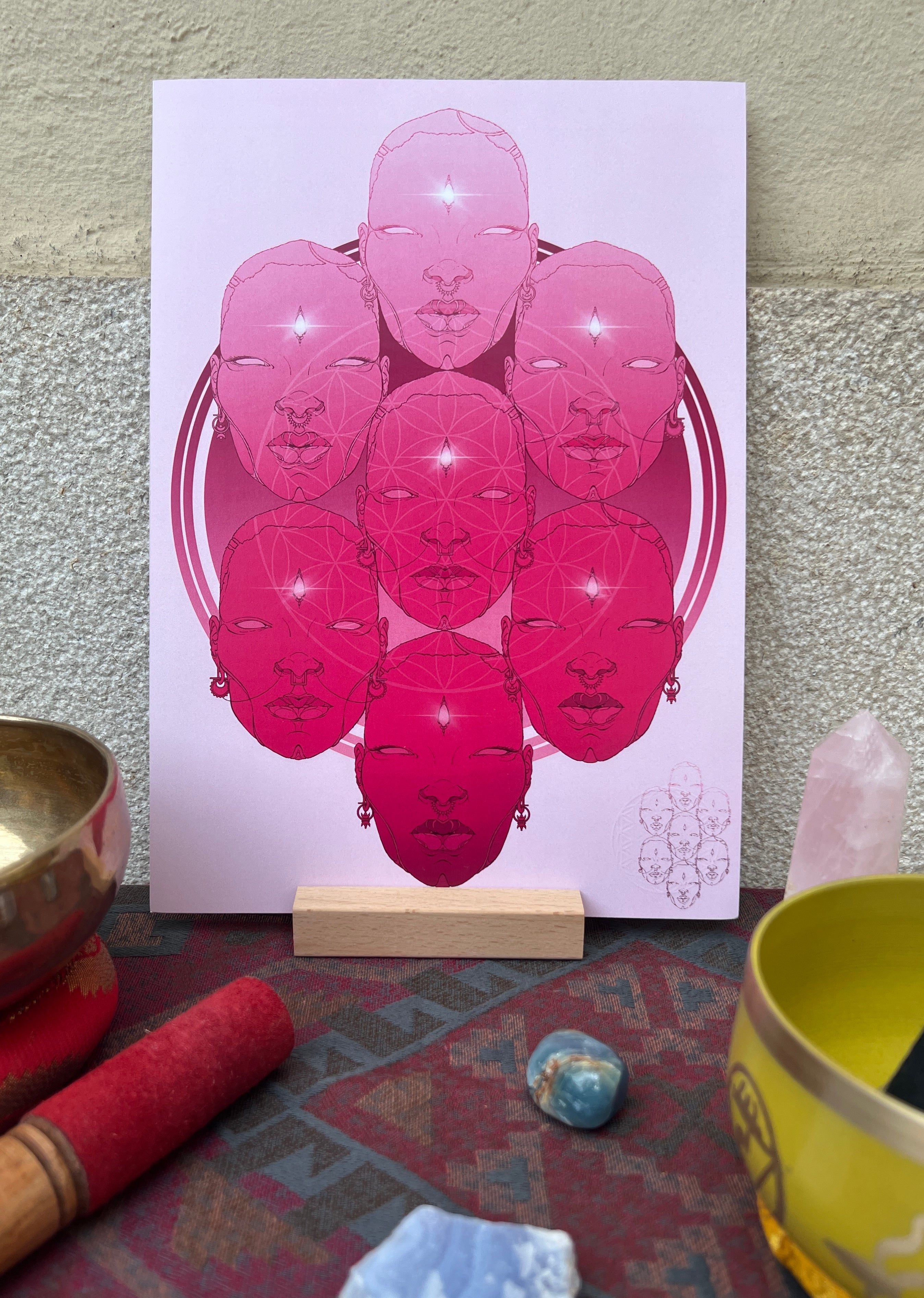 SEVEN BODIES - Digital illustration of the Seven energetic bodies – ONIRIC OMNIA